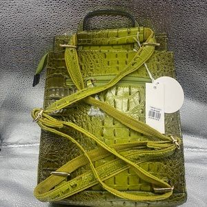 VIRAGO | Bags | Nwt Vegan Leather Sage Croc Convertible Backpack | Poshmark